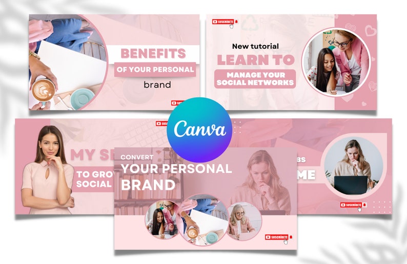 Youtube Banner Templates and Thumbnails / Youtube Branding Kit in Canva ...