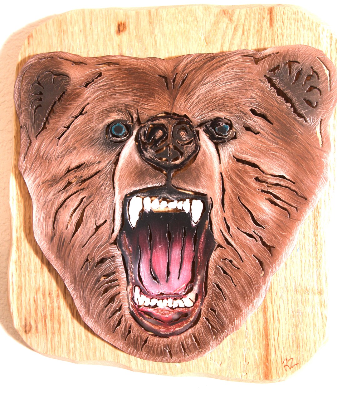 Angry Bear Scroll Saw Art - Etsy