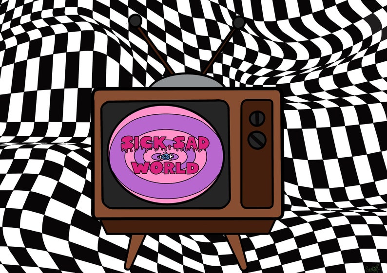 Sick Sad World PINK Print - Etsy