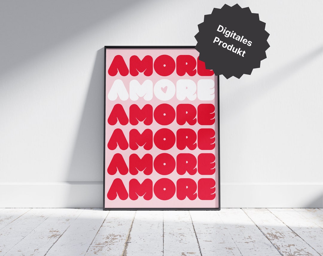 Printable Wall Decor Printable Poster Amore Kitchen Poster Printable ...