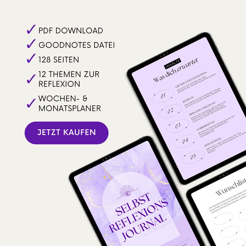 Mindfulness Diary Purple DIN A5 Download Workbook - Etsy