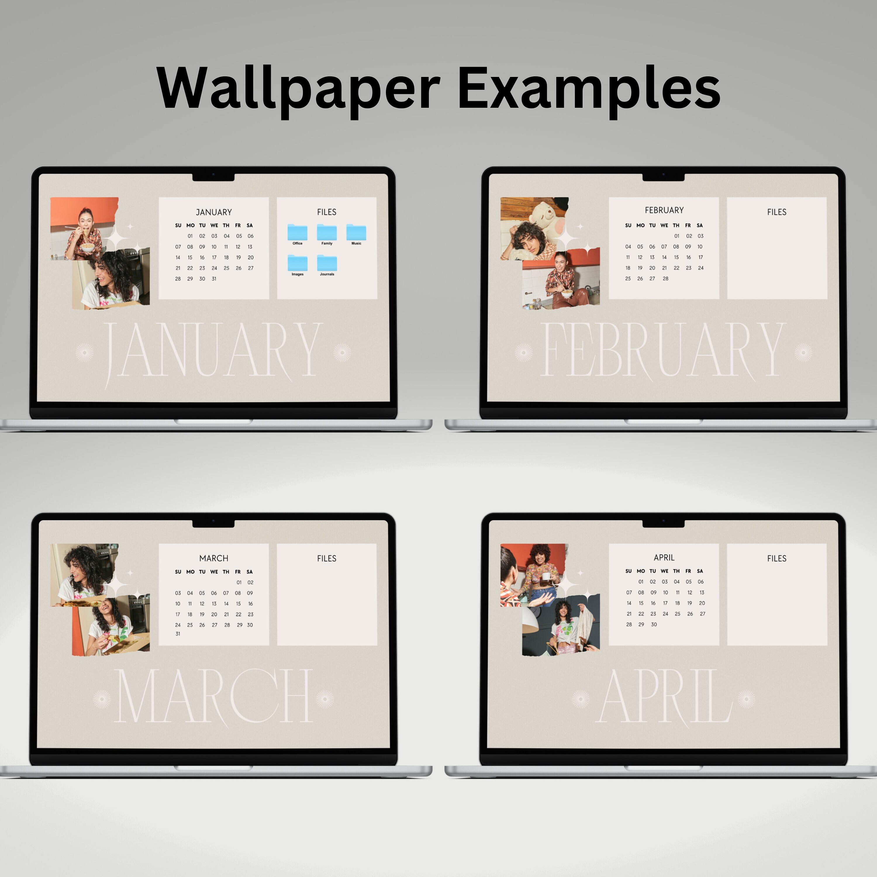 Desktop Wallpaper 2024 Organizer Collage Canva Templates Calendar 2024 ...