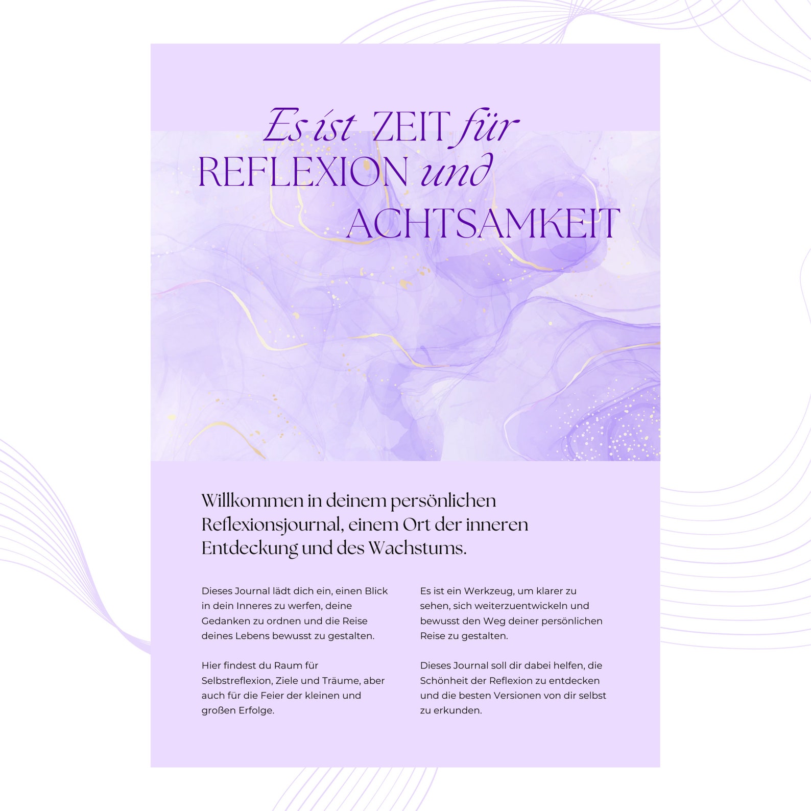 Mindfulness Diary Purple DIN A5 Download Workbook - Etsy