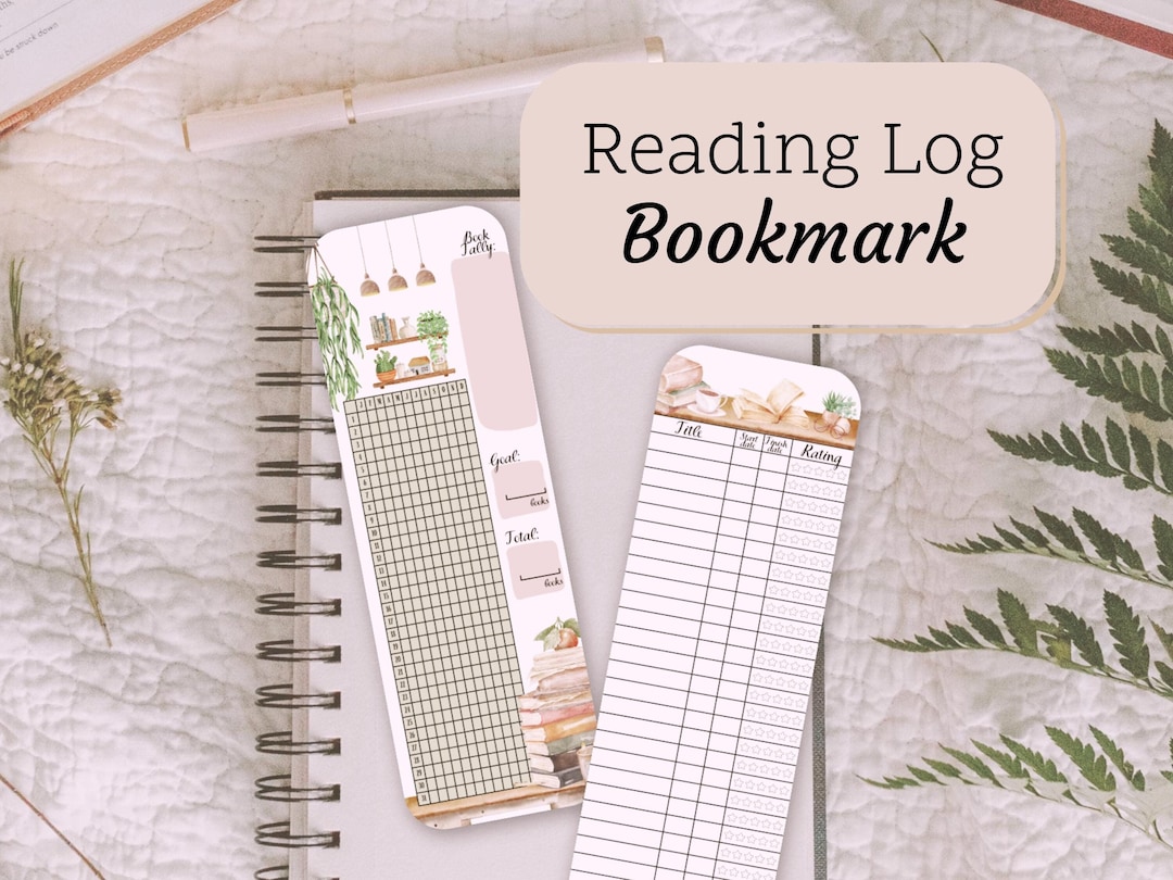 Reading Tracker & Book Log Bookmark - Gift for Any Book Lover or Avid ...