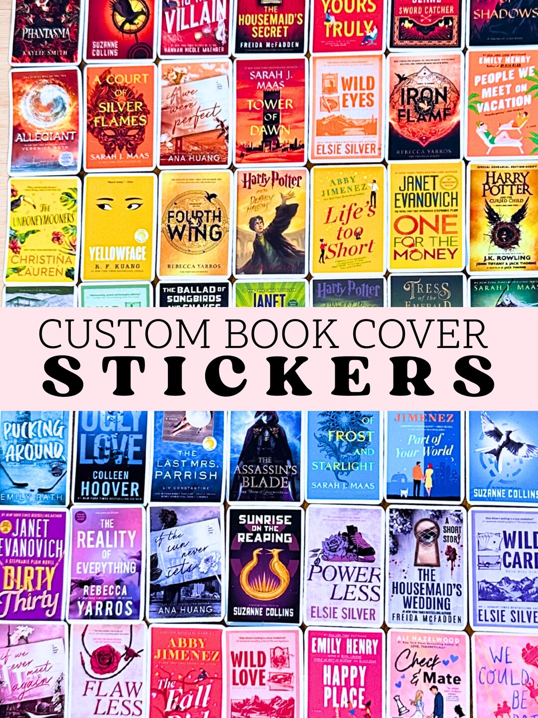 Customizable Precut Glossy Book Cover Stickers • Perfect for Book ...