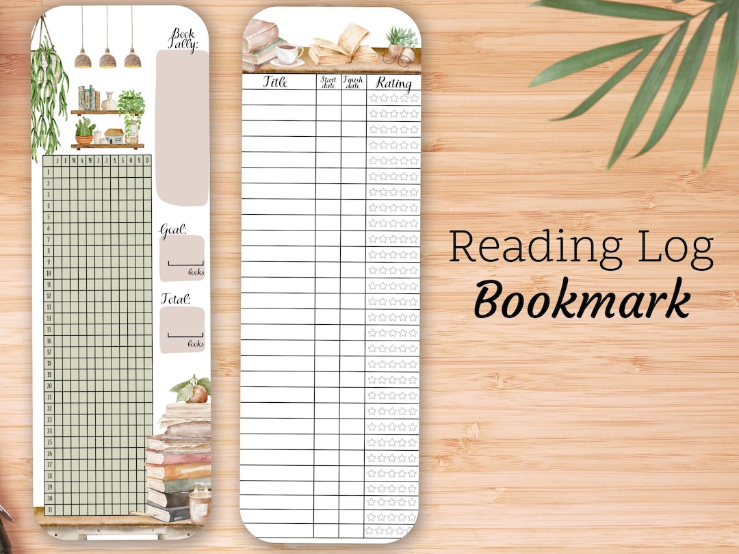 Reading Tracker & Book Log Bookmark - Gift for Any Book Lover or Avid ...