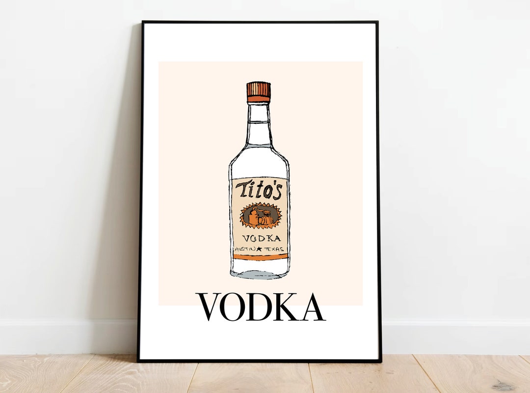Titos Vodka Hand Drawn Poster/print, Birthday Gift, Father's Day Gift ...