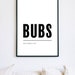 Custom Bubs Name Poster, Nursery, Playroom Kids Custom Print, Bubs Name ...