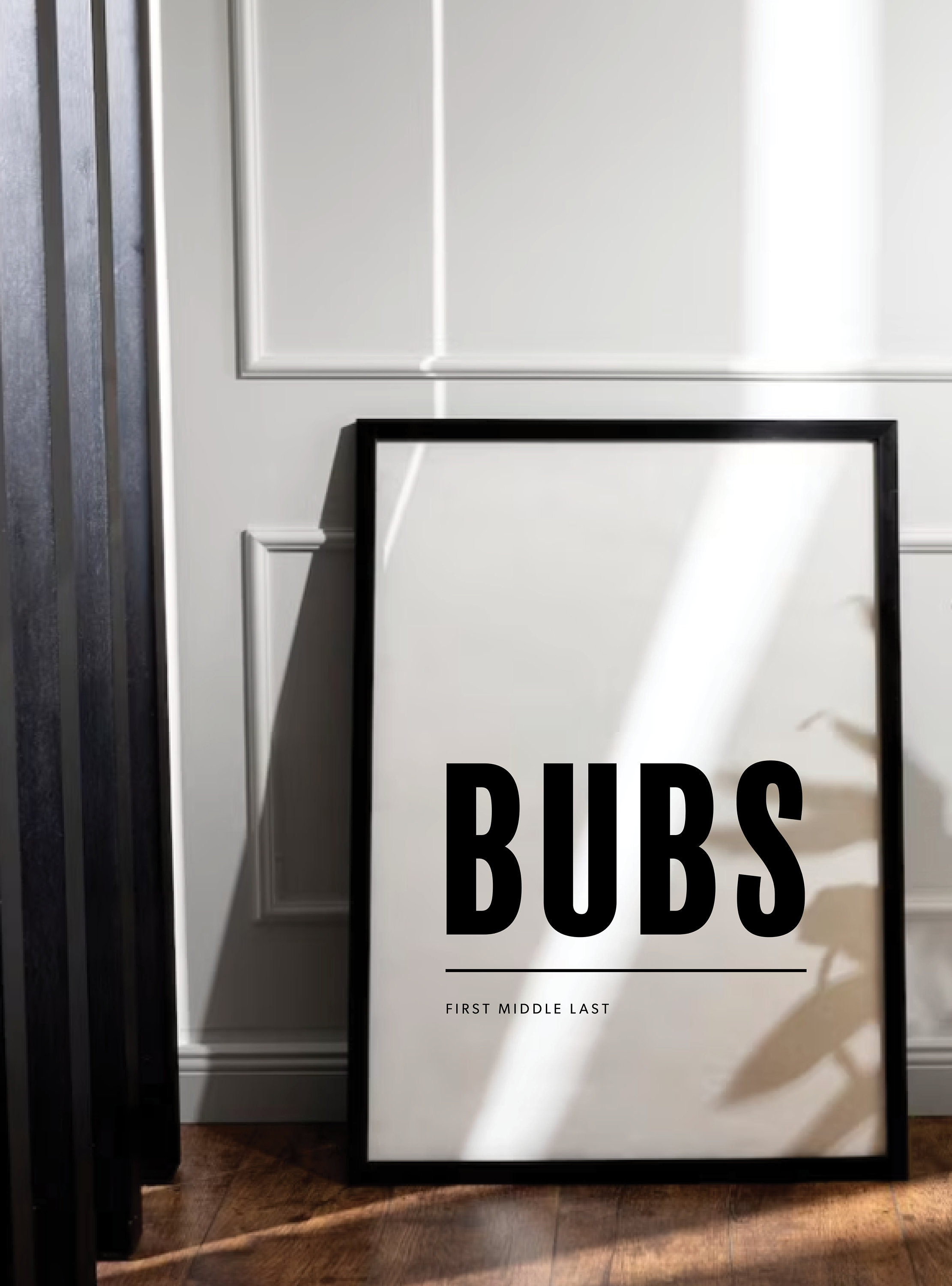 Custom Bubs Name Poster, Nursery, Playroom Kids Custom Print, Bubs Name ...