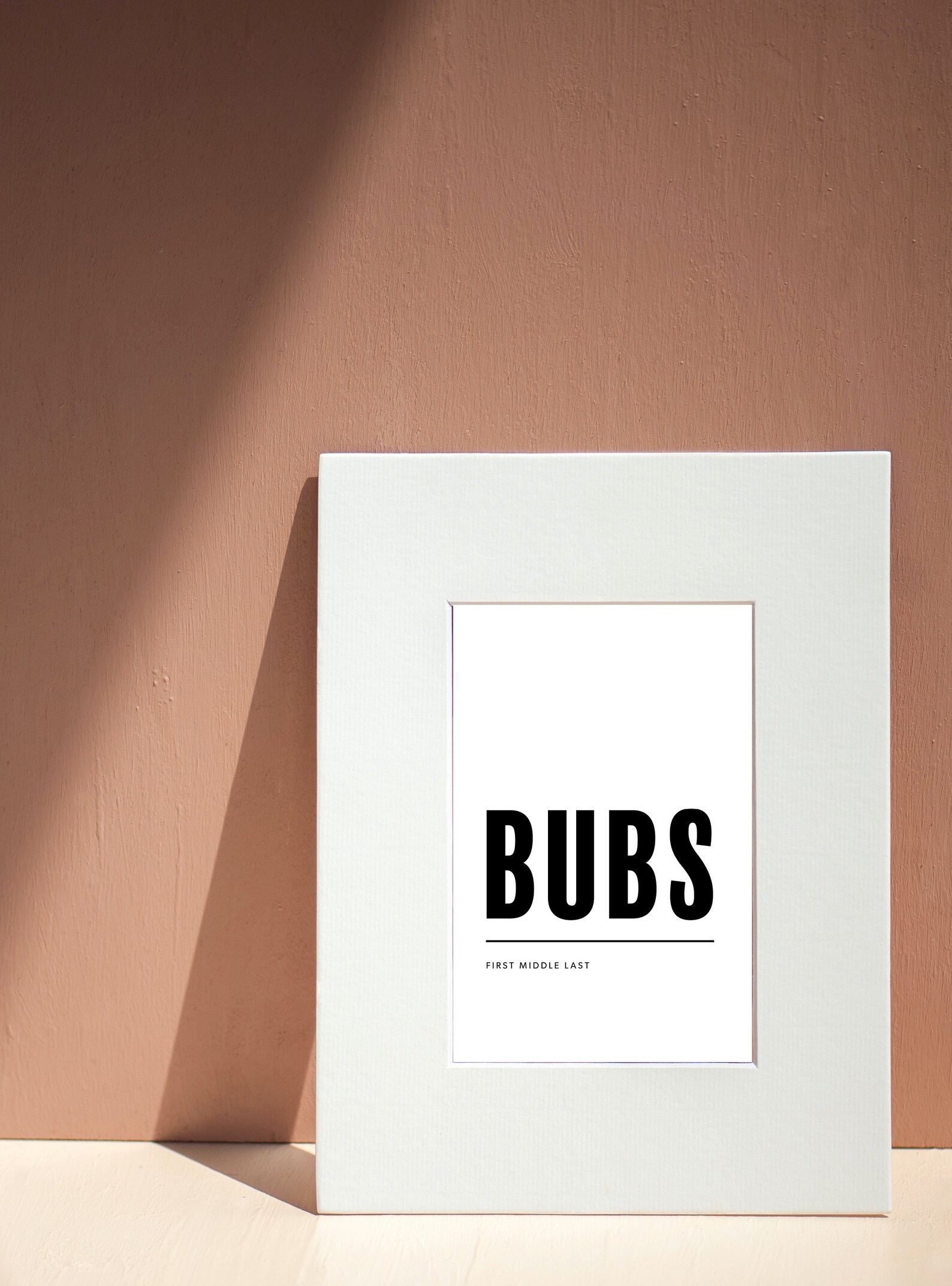 Custom Bubs Name Poster, Nursery, Playroom Kids Custom Print, Bubs Name ...