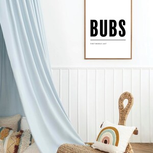 Custom Bubs Name Poster, Nursery, Playroom Kids Custom Print, Bubs Name ...