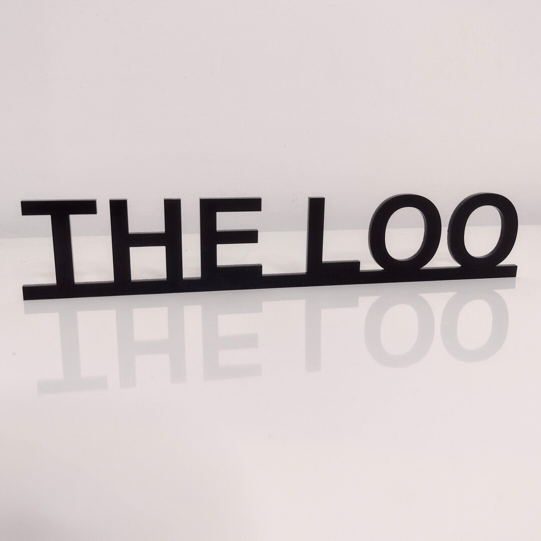 THE LOO Toilet Door Sign, Door Topper, Shelf Decor, Door Frame Art ...