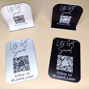 Mini QR Code Stand Instagram Social Media Sign Business - Etsy