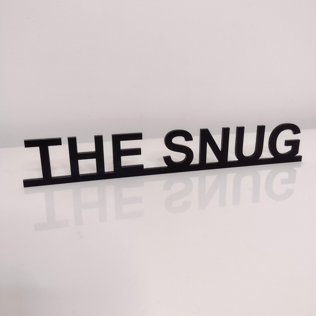 THE SNUG Door Sign, Acrylic Door Topper, Shelf Decor, Door Frame Art ...