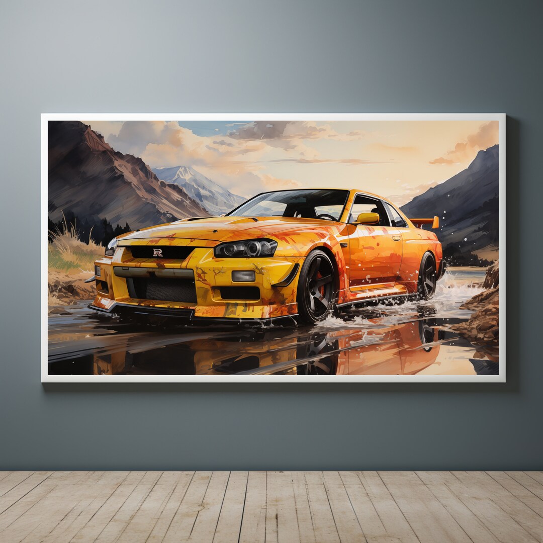 Nissan Skyline R33,nissan Skyline Poster, Framed Poster,kids Bedroom ...