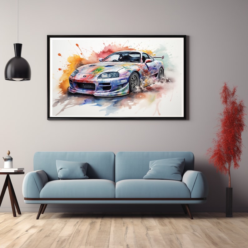 Toyota Supra, Printable Poster,wall Art, Vintage Car, Car Wall Art ...