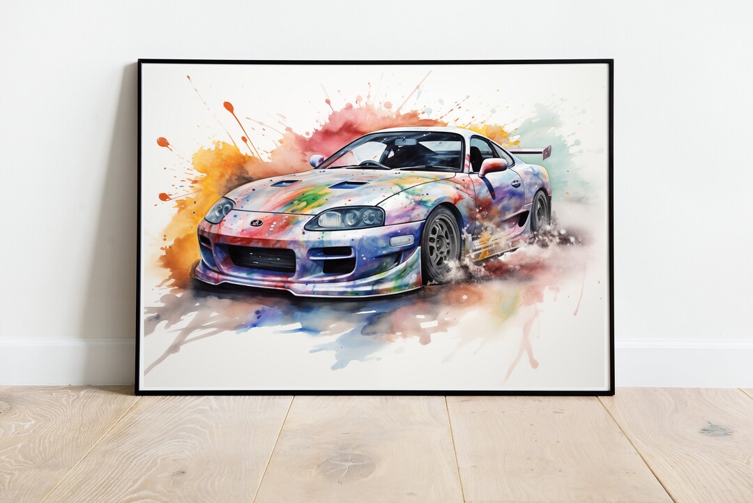 Toyota Supra, Printable Poster,wall Art, Vintage Car, Car Wall Art ...