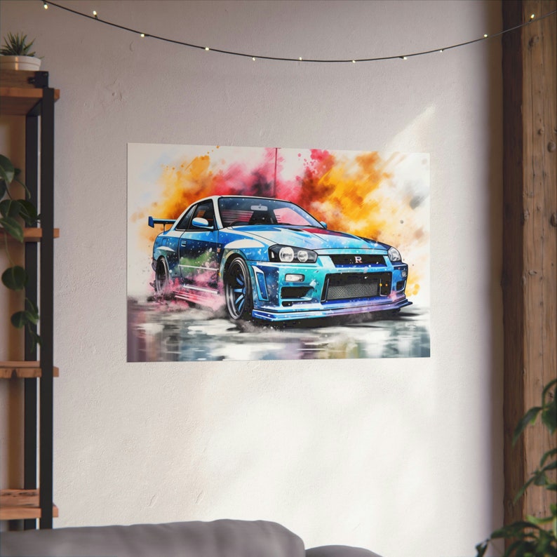 Nissan Skyline, R33 Skyline, Printable Poster, Boys Room, Girls Room ...