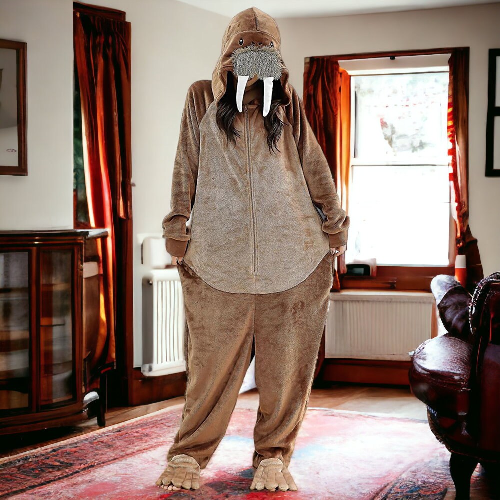 Walrus PJ Onesie Fluffy Cosplay Sleepwear Perfect Easy - Etsy