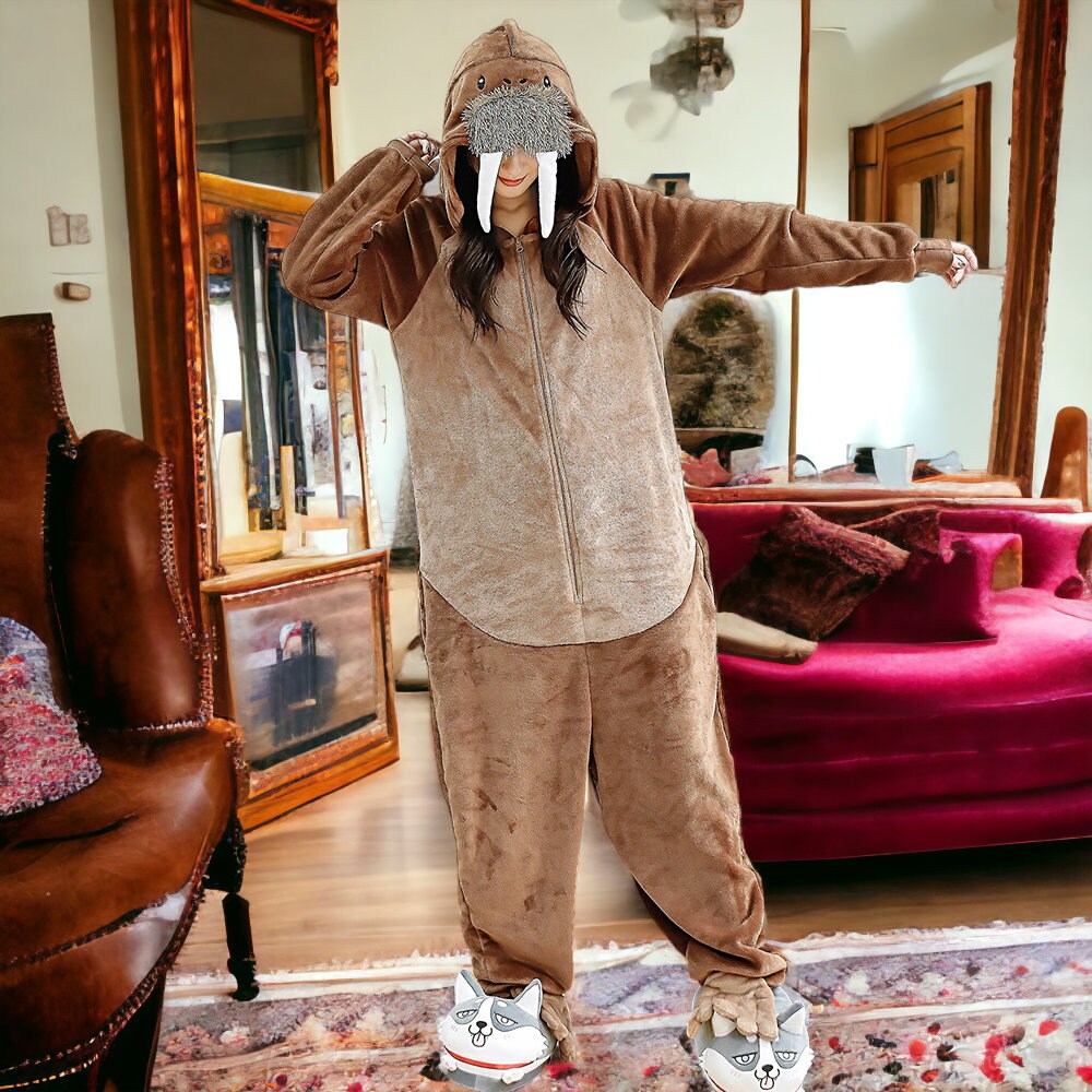 Walrus PJ Onesie Fluffy Cosplay Sleepwear Perfect Easy - Etsy