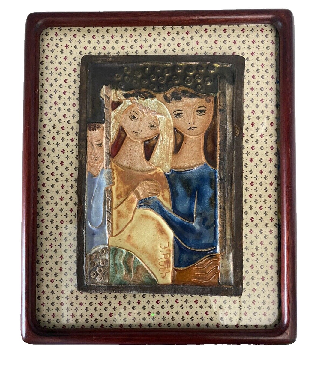 MCM Cceramic Tile by Ruth Faktor (FACTOR) Israeli Artist Wedding Bride ...