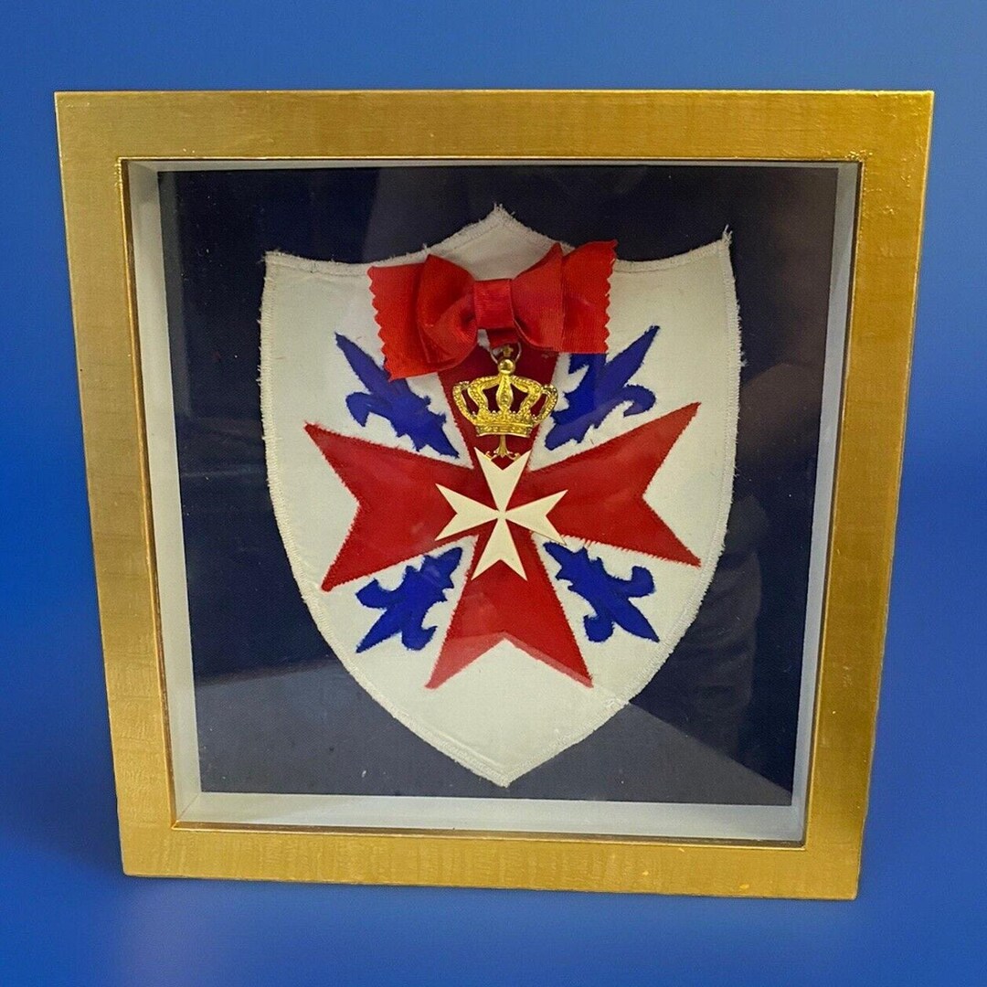 Maltese Cross Medal Award in Shadow Box Display Case 10 X 10 X 2 - Etsy