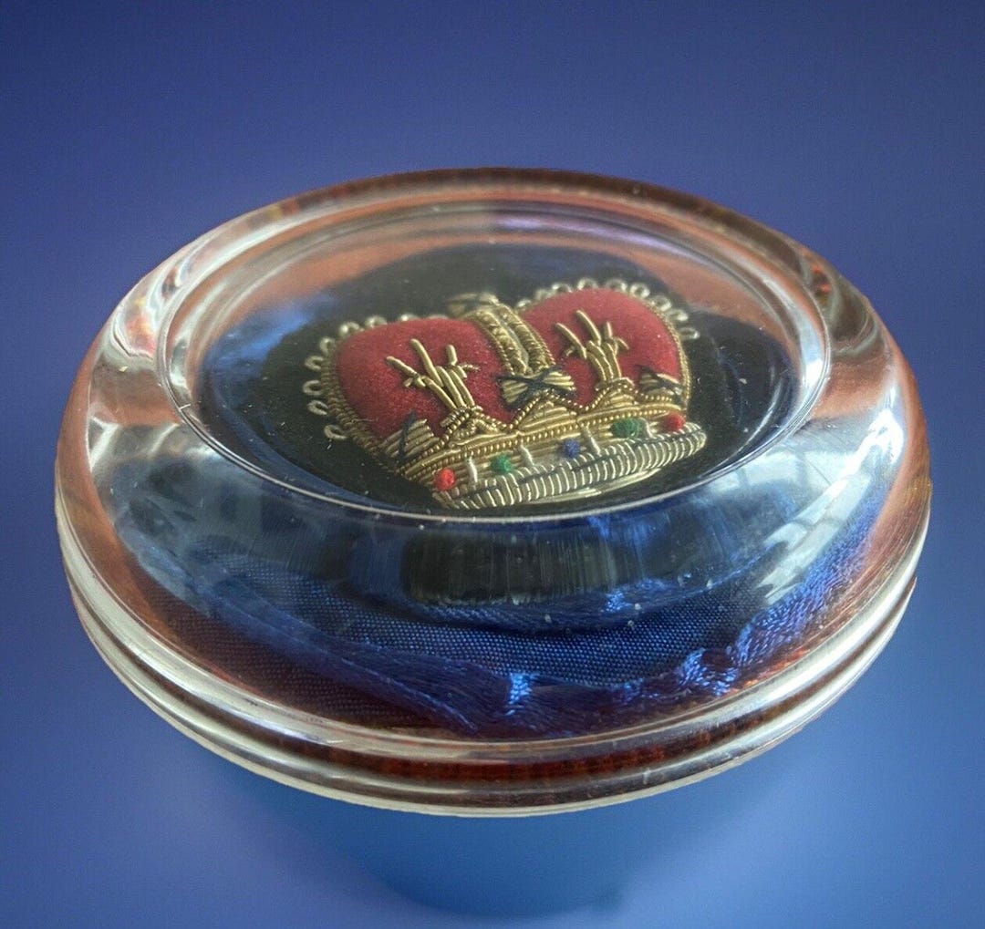 MCM 1950's Posh Vintage Crown Bullion Paperweight 3.75"dia. Wearable ...