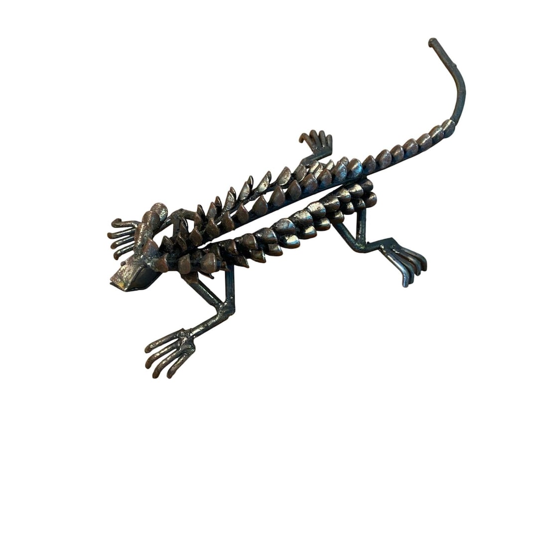 South African Prison-made Metal Lizard Art Sculpture Welded Folk Art 12 ...