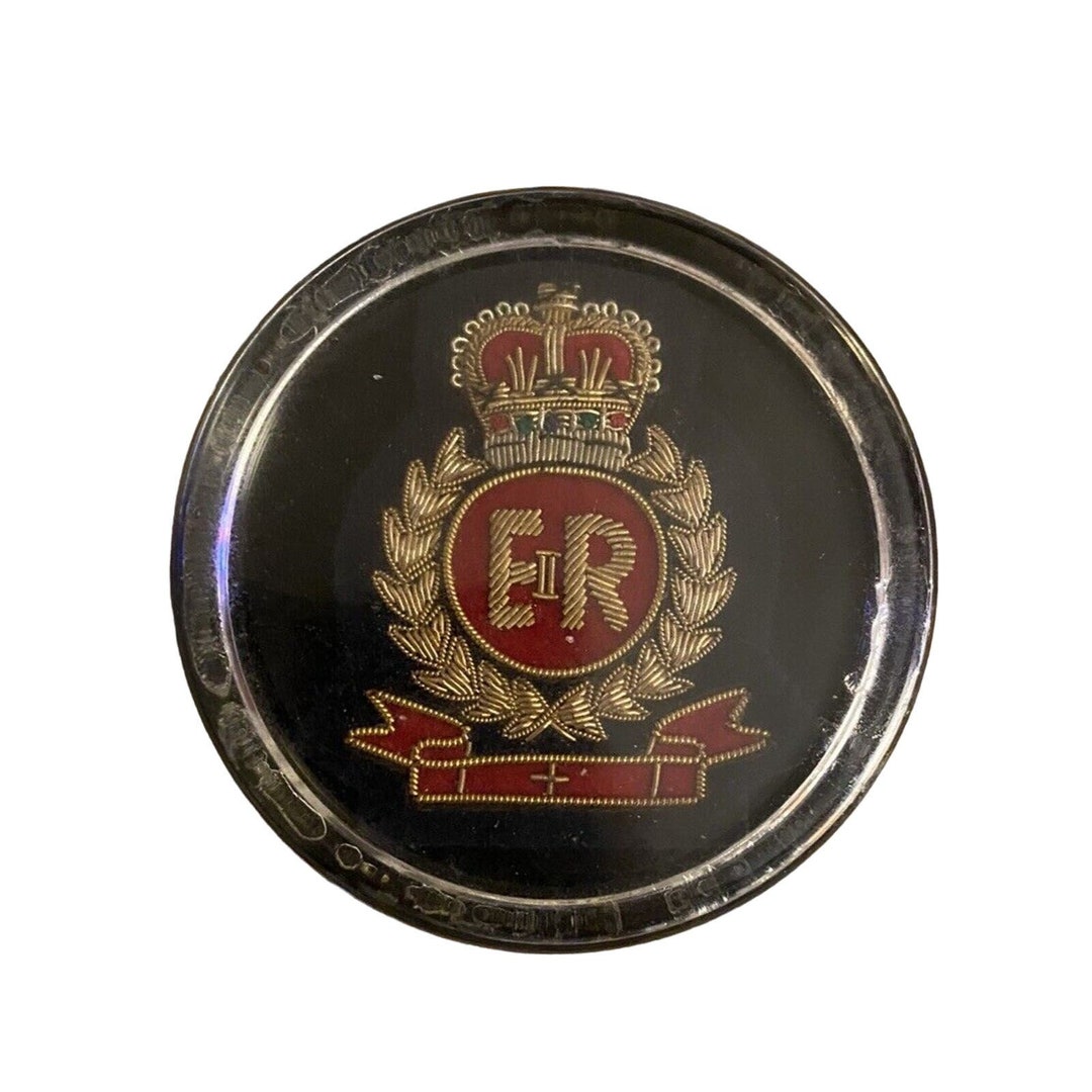 Posh Vintage British England Crown Elizabeth Bullion Paperweight 3.25 ...
