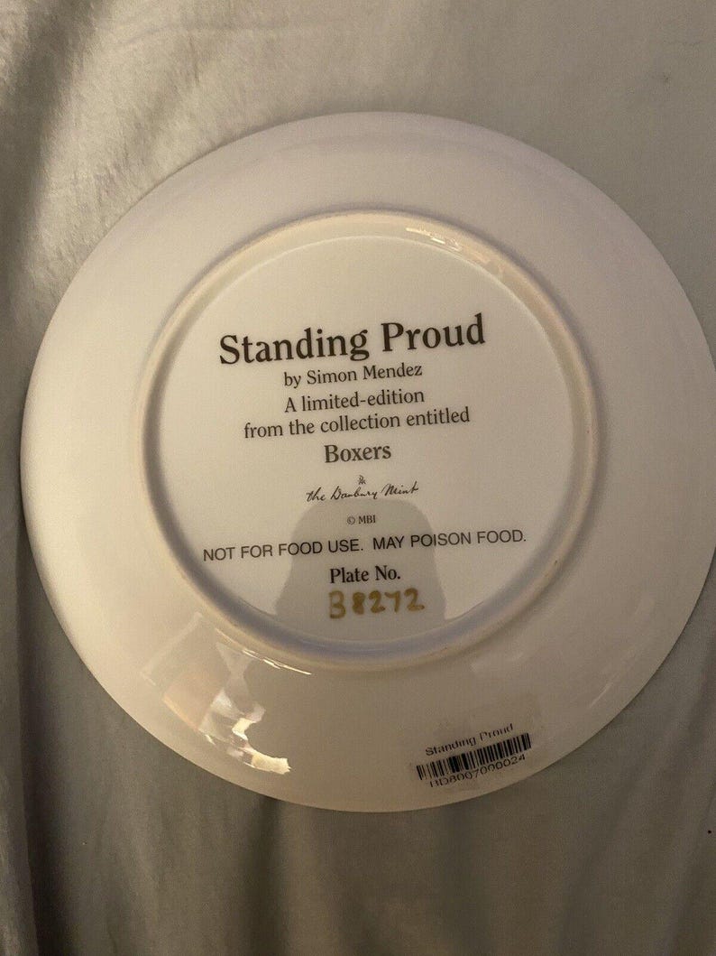 Boxer Plate Collection Standing Proud by Simon Mendez A Limited Edition ...