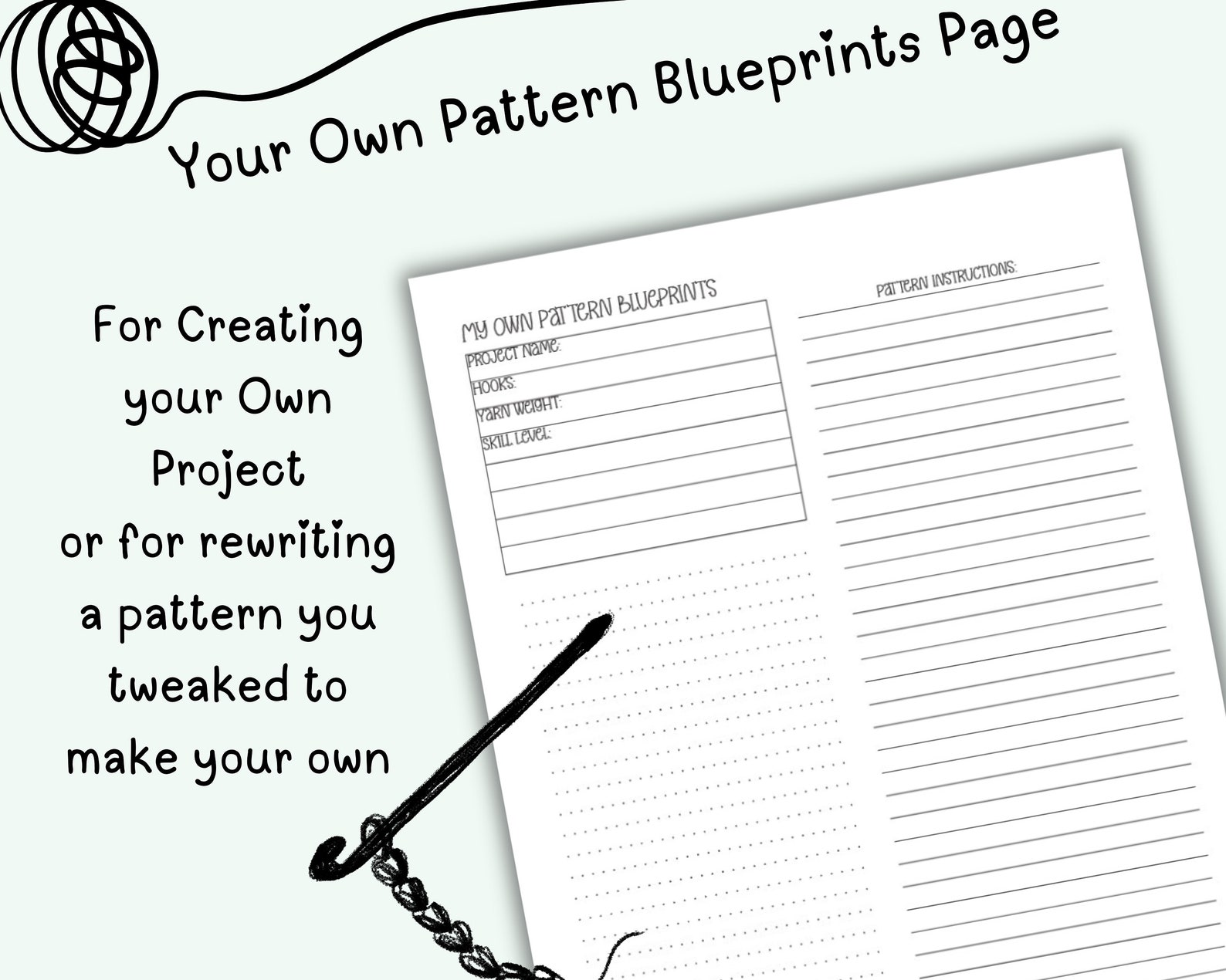 Printable Crochet Project Tracker to Organize and Log Your Crochet ...