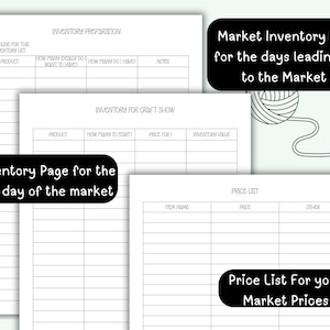 Crochet Market Planner, Printable and Fillable Market Vender Trackers ...