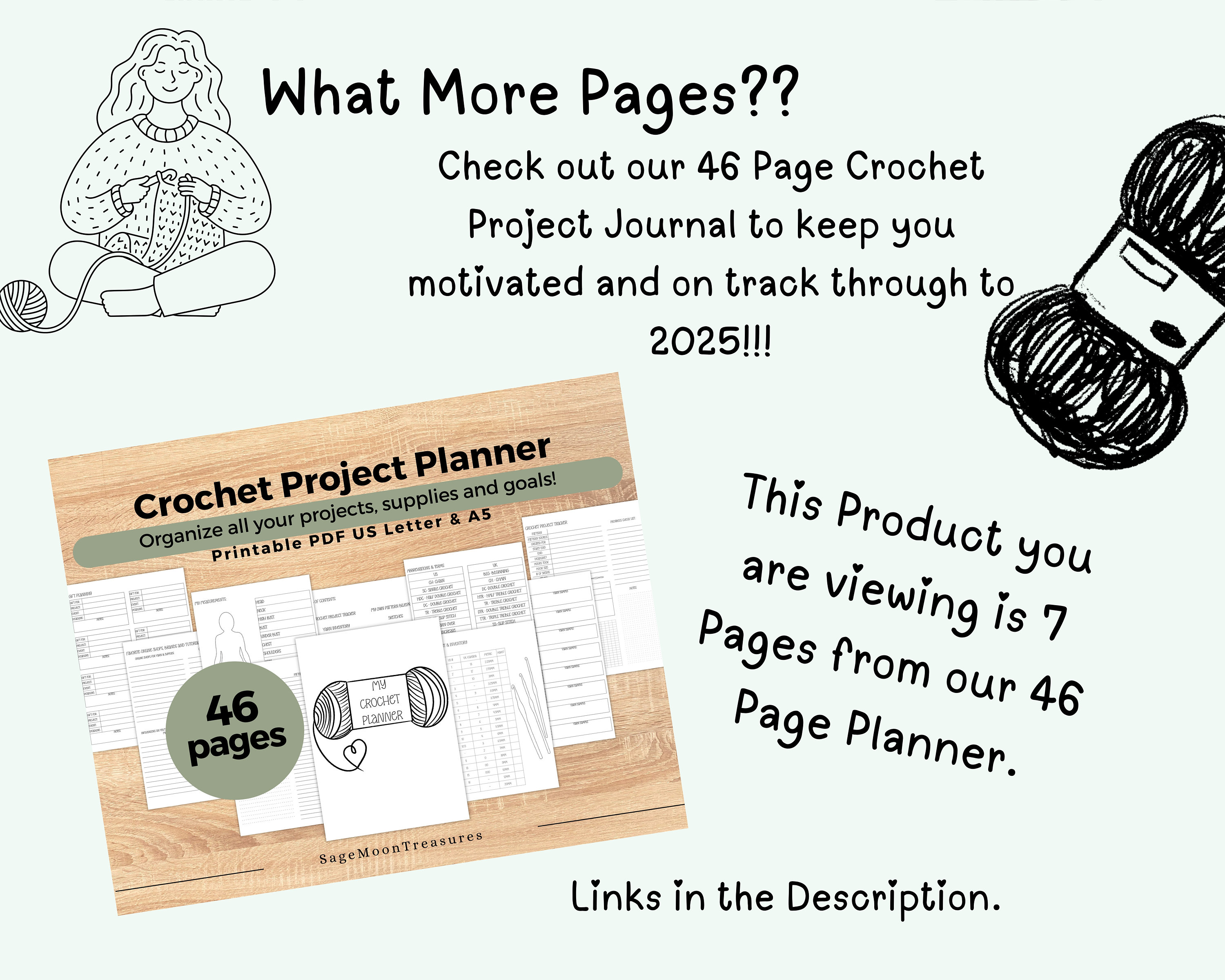 Printable Crochet Project Tracker to Organize and Log Your Crochet ...