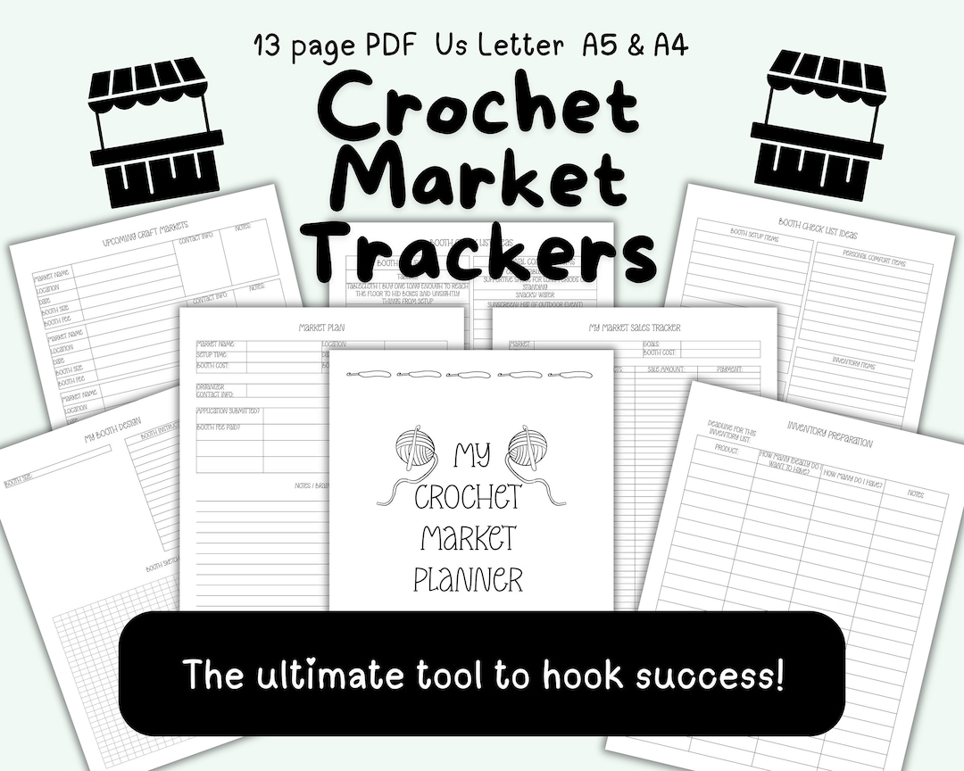 Crochet Market Planner, Printable and Fillable Market Vender Trackers ...