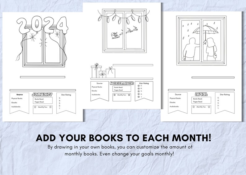 Bookshelf Coloring Tracker Reading Journal Log Book Stats Insert for ...