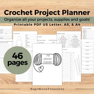 Crochet Project Tracker Printable Handy Reference Sheet for Crochet ...