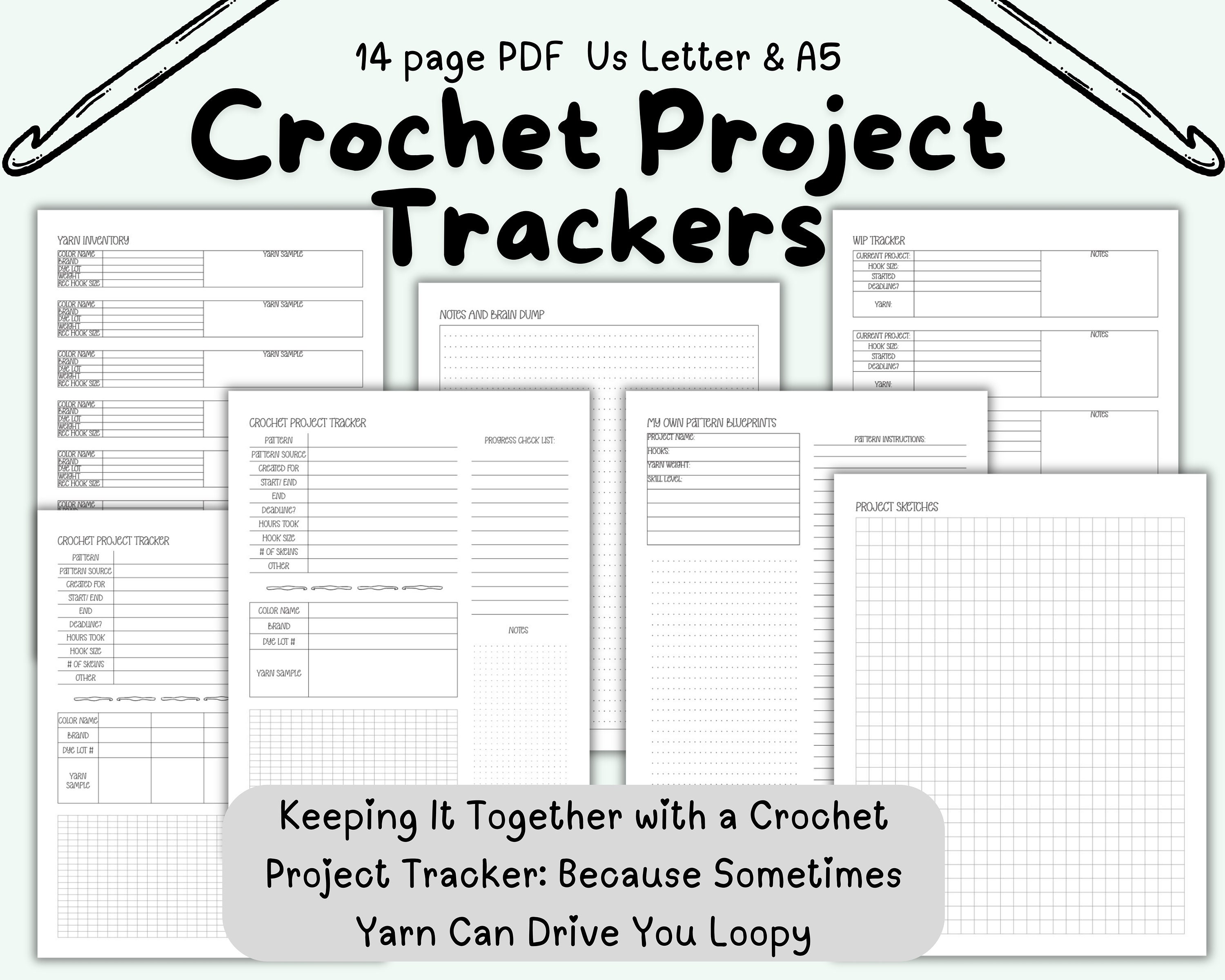 Printable Crochet Project Tracker to Organize and Log Your Crochet ...