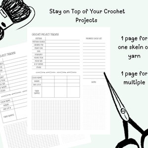 Printable Crochet Project Tracker to Organize and Log Your Crochet ...