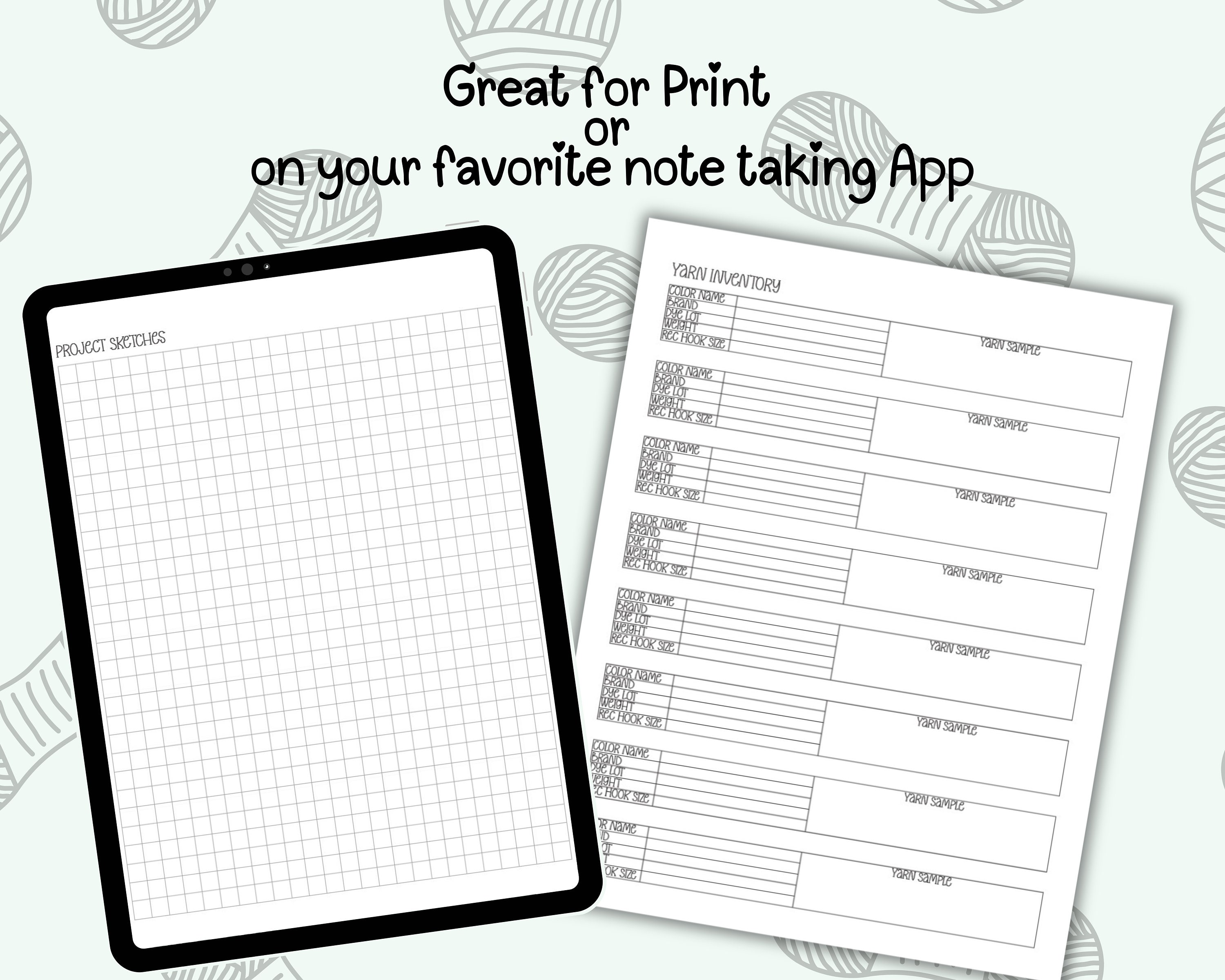 Printable Crochet Project Tracker to Organize and Log Your Crochet ...
