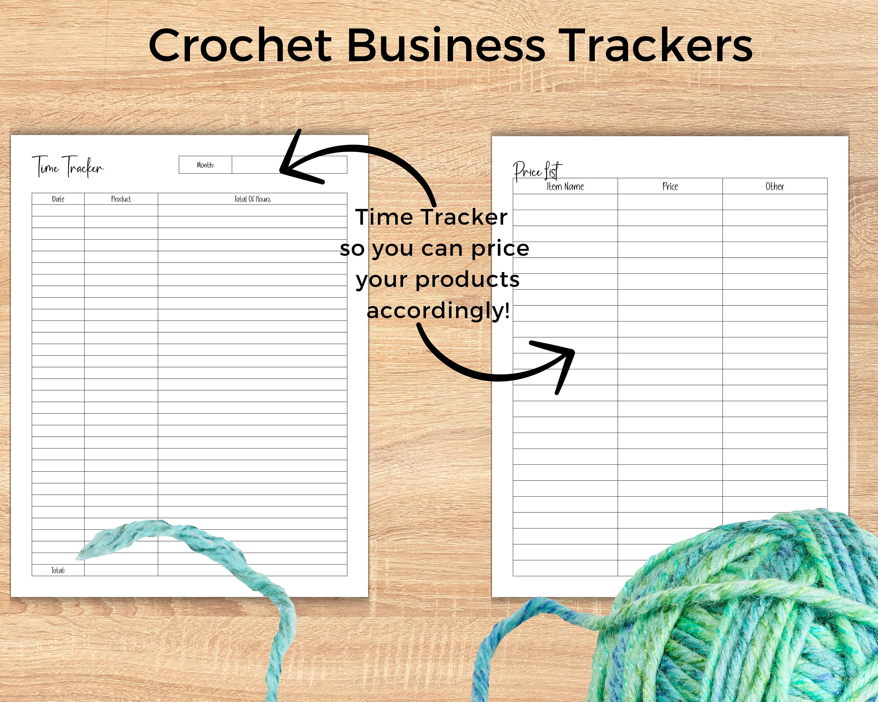 Crochet Business Planner 14 Page PDF Printable Tracker for Small ...