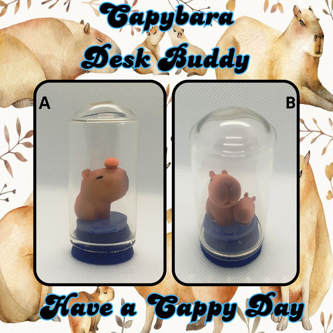 Pet Capybara, in Glass Jar, Capybara Gift, Capybara Desk Buddy ...