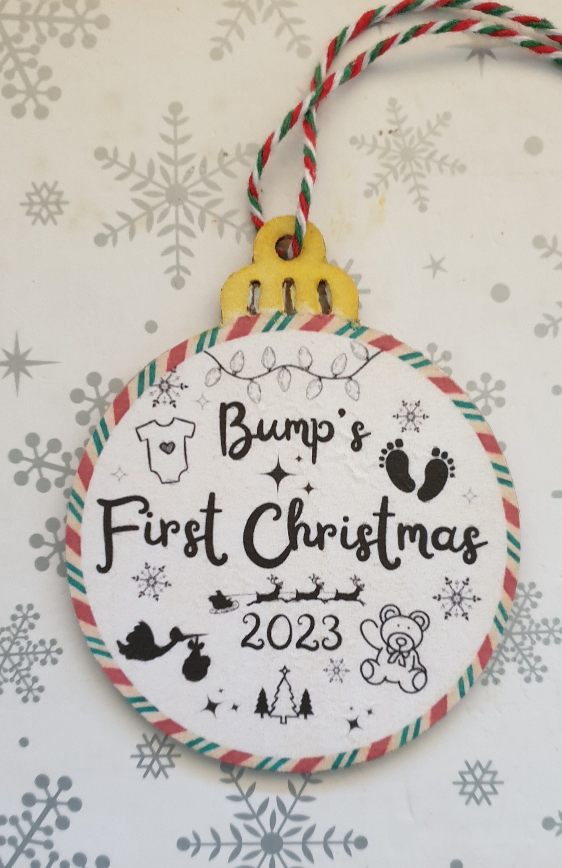 Bumps First Christmas Bump's Decoration Personalisation - Etsy