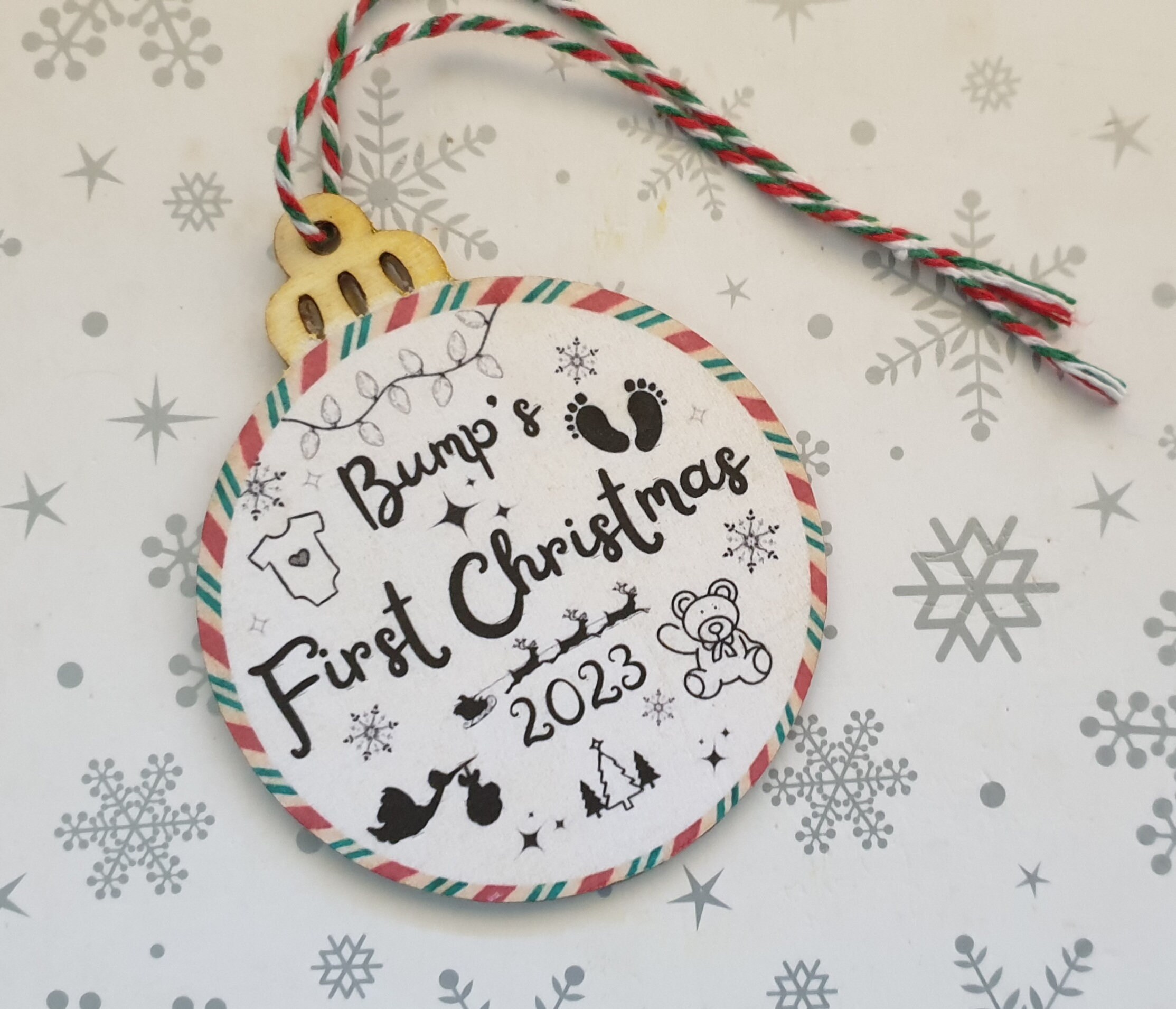 Bumps First Christmas Bump's Decoration Personalisation - Etsy