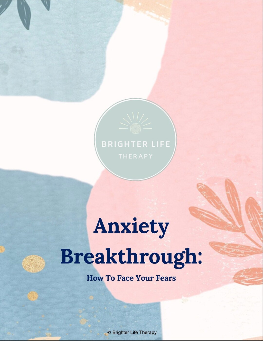 CBT Self Help Anxiety Workbook - Facing Your Fears - Etsy