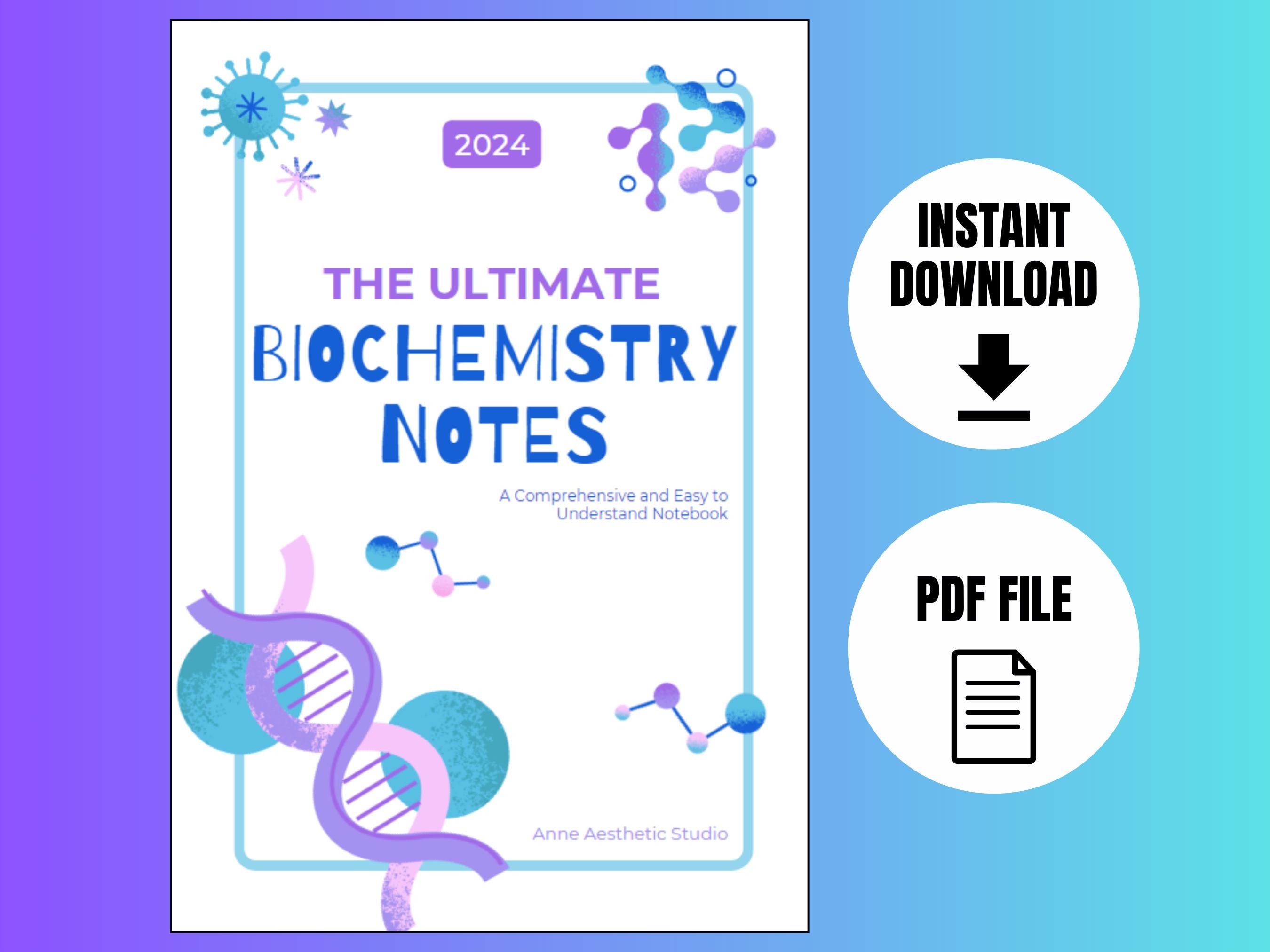 The Ultimate Biochemistry Notes Digital Reviewer Study PDF - Etsy