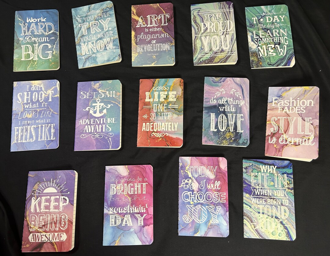Marveled Mini Inspirational Quote Notebook - Etsy