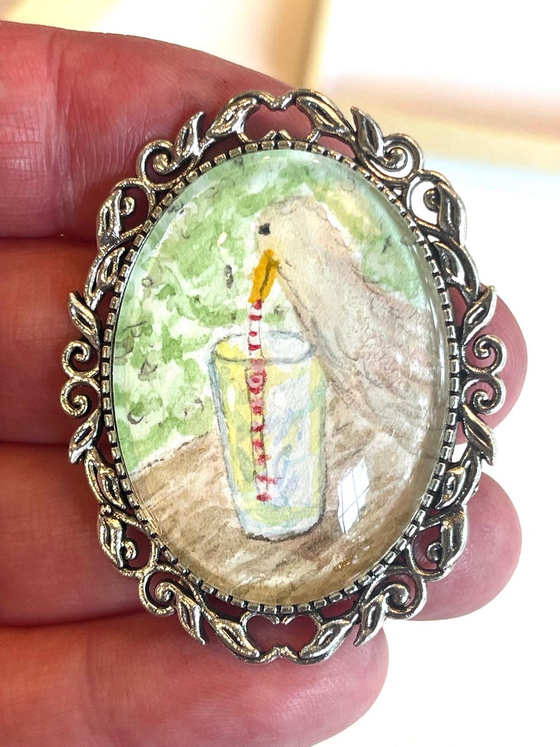 Hand-painted “don’t Mind If I Do” Brooch Pin - Etsy
