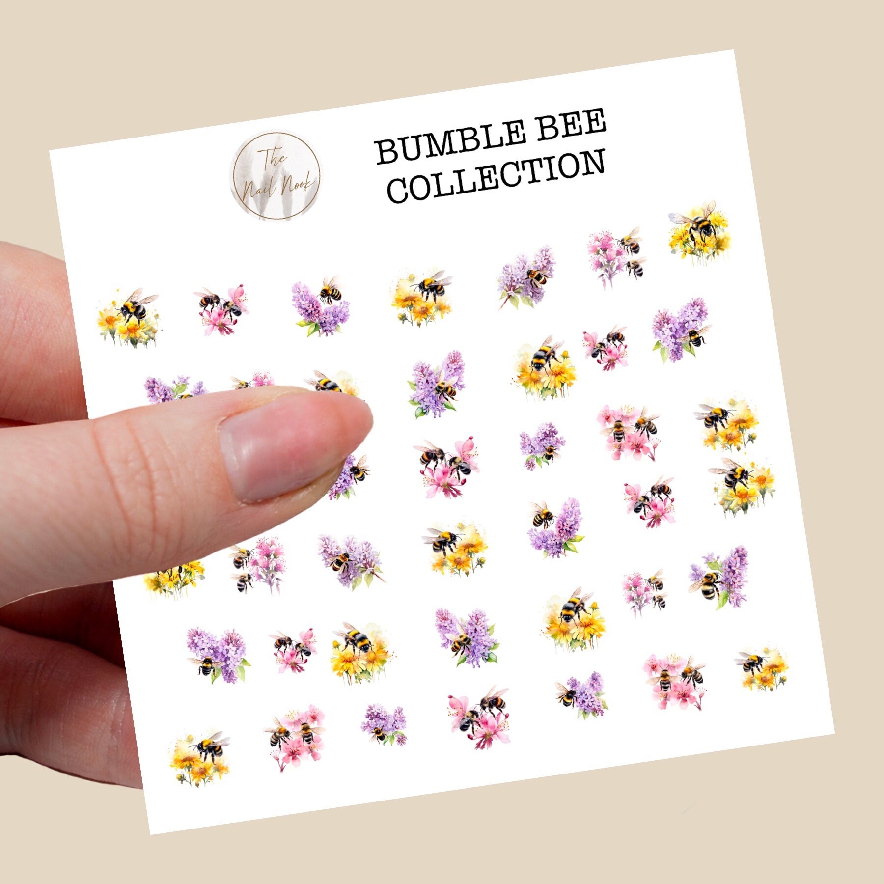 The Bumble Bee Collection Water Slide Nail Decals - Etsy
