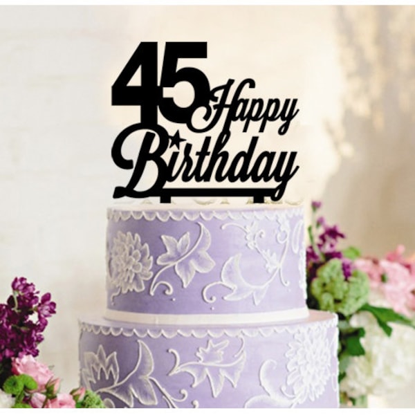 45th Birthday Cake - Etsy