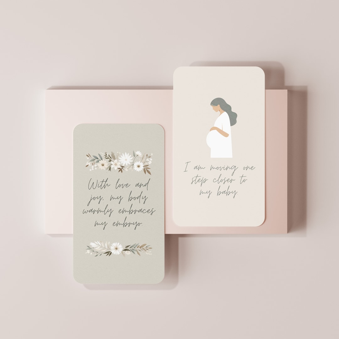 Set of 24 IVF Affirmation Cards | Embryo Implantation Affirmations ...